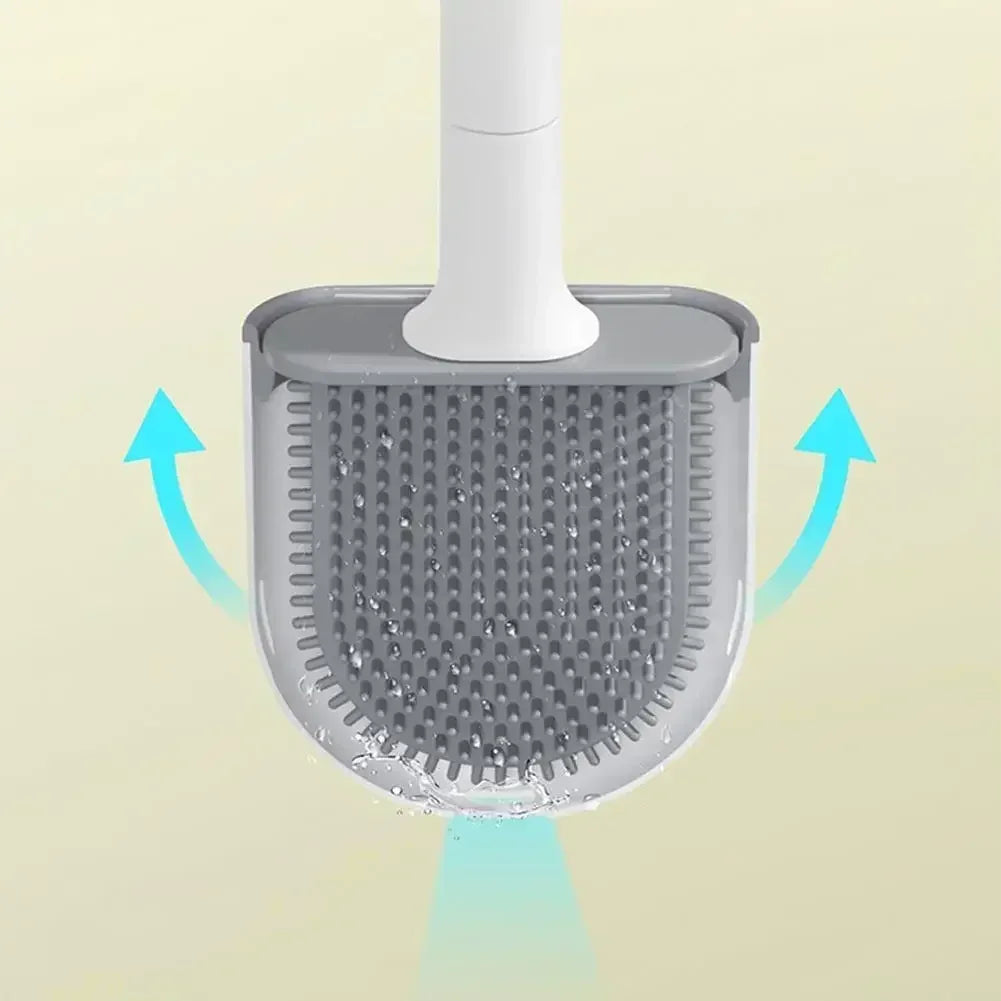 Silicone Toilet Brush – Flexible Wall-Mounted Bathroom Cleaner ...